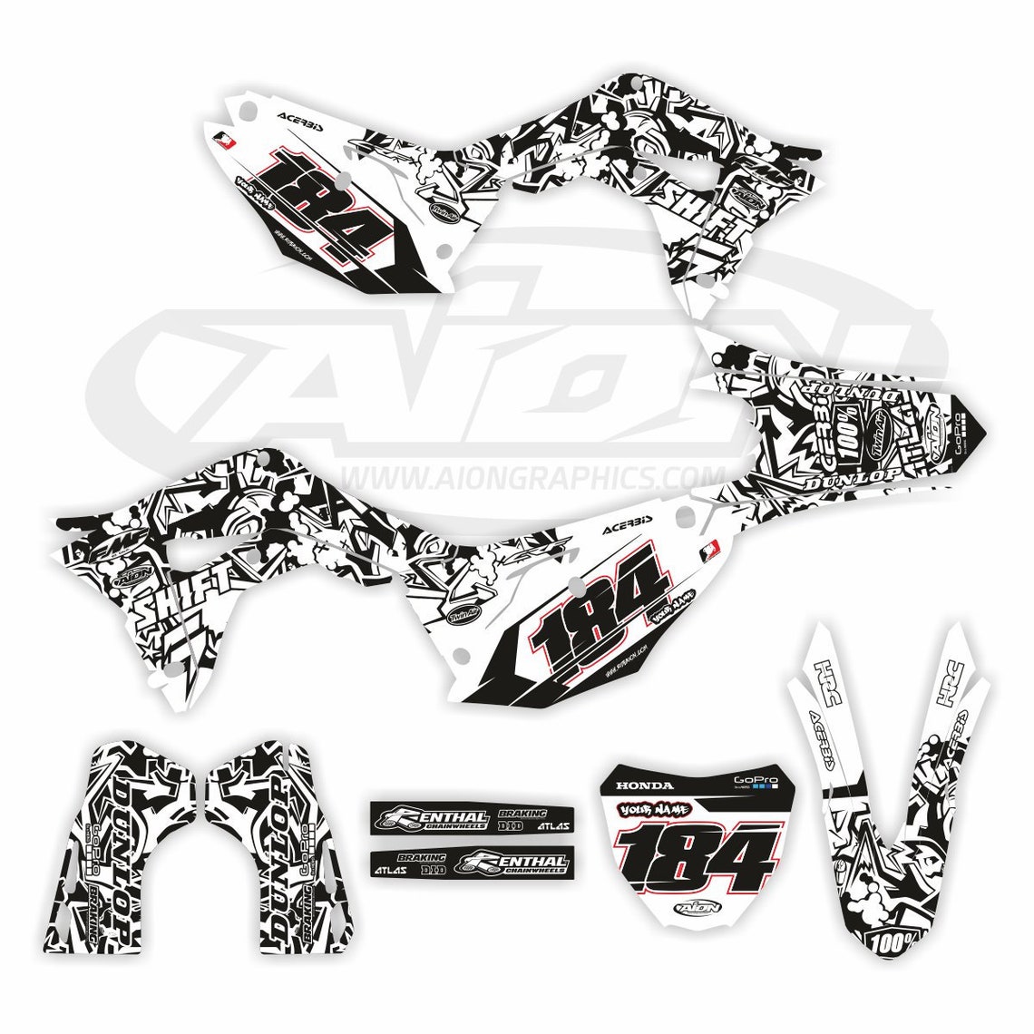 Honda Graphics Kit for a 2019-2021 CRF 250-450 Models | Very Thick ...