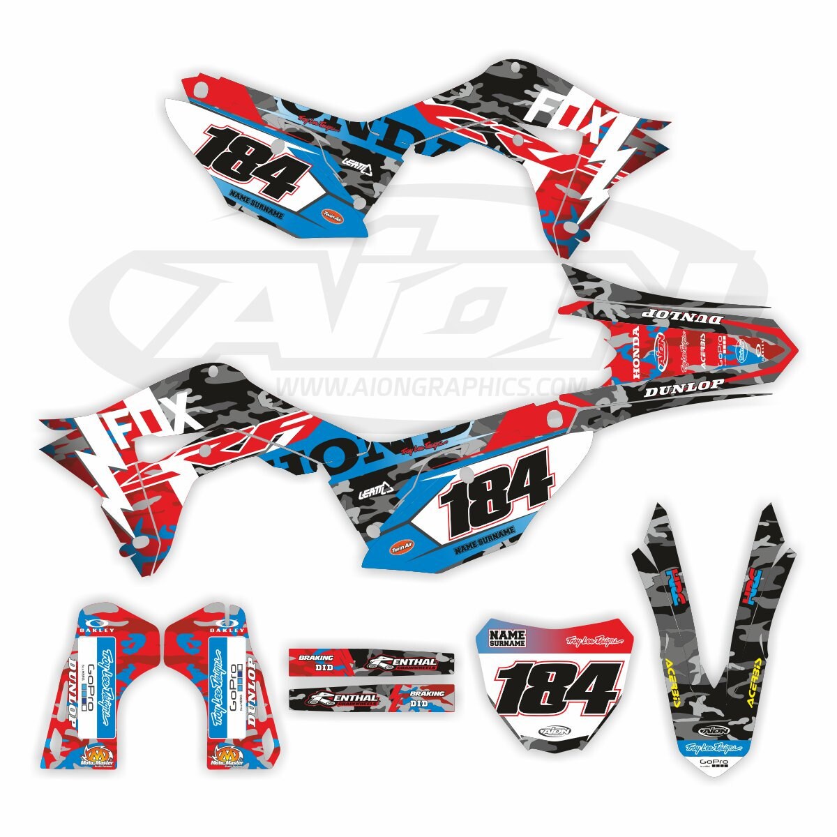 Honda Graphics Kit for a 2019-2021 CRF 250-450 Models | Very Thick ...