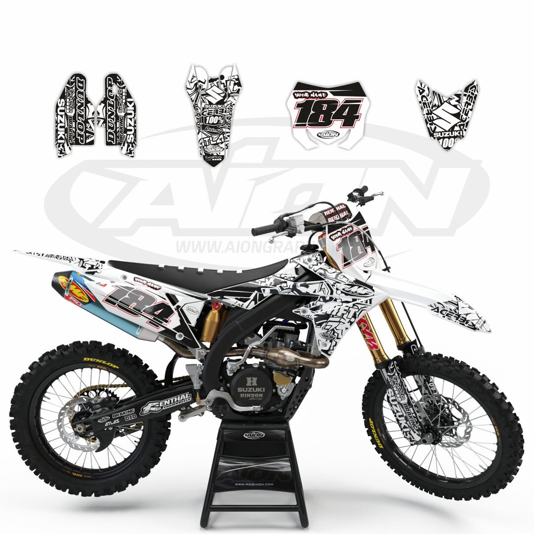 Suzuki Graphics Kit for a 2018-2020 RMZ 250-450 Models Very Thick ...