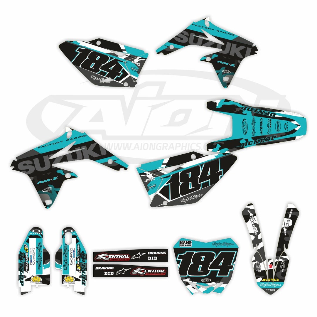 Suzuki Graphics Kit for a 2008-2017 RMZ 450 Models Very Thick Decals - Etsy