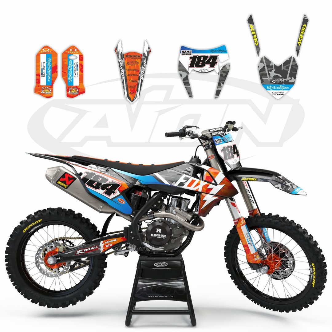 KTM Graphics Kit for a 2017-2019 Exc Excf Xcw Models Very Thick Decals ...