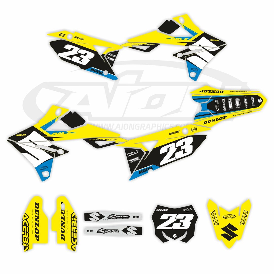 Suzuki Graphics Kit for a 2018-2020 RMZ 250-450 Models Very Thick ...
