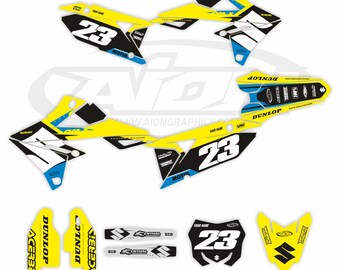 Suzuki Graphics Kit for a 2018-2020 RMZ 250-450 Models Very Thick ...