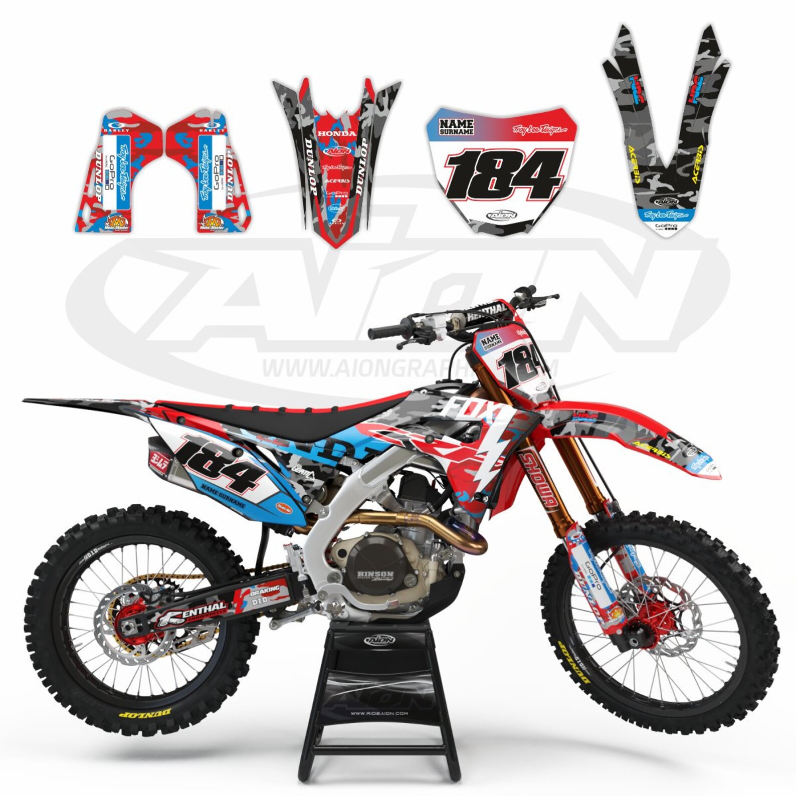 Honda Graphics Kit for a 2019-2021 CRF 250-450 Models | Very Thick ...