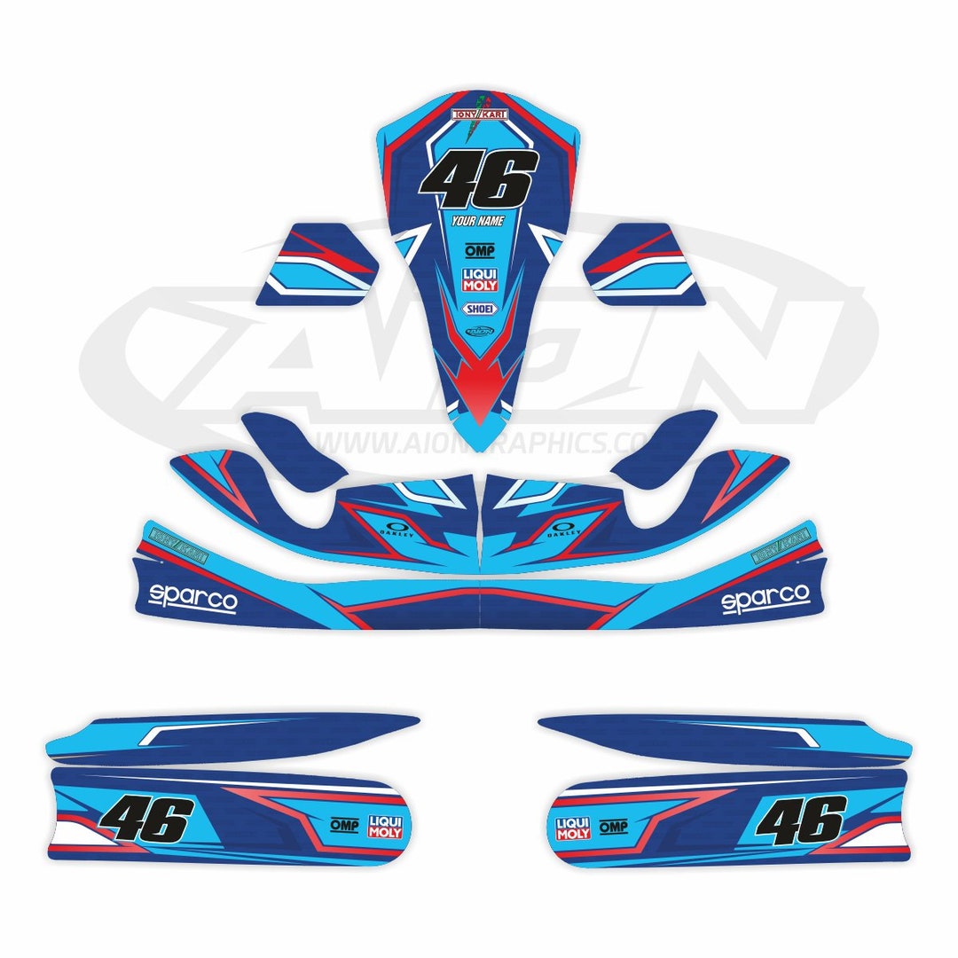 Tony Kart Graphics Kit for a OTK M4 Go Kart | Very Thick Decals - Etsy