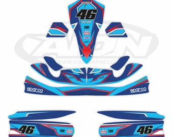 Tony Kart Graphics Kit for a OTK M7 Go Kart | Very Thick Decals - Etsy