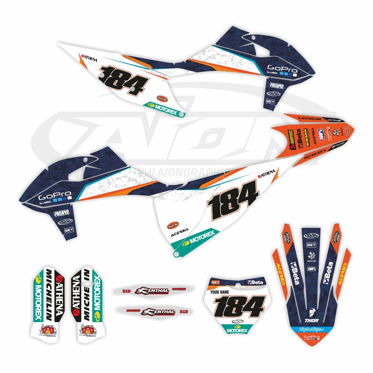 KTM Graphics Kit for a 2019-2021 Sx Sxf Xc Xcf Models | Very Thick ...