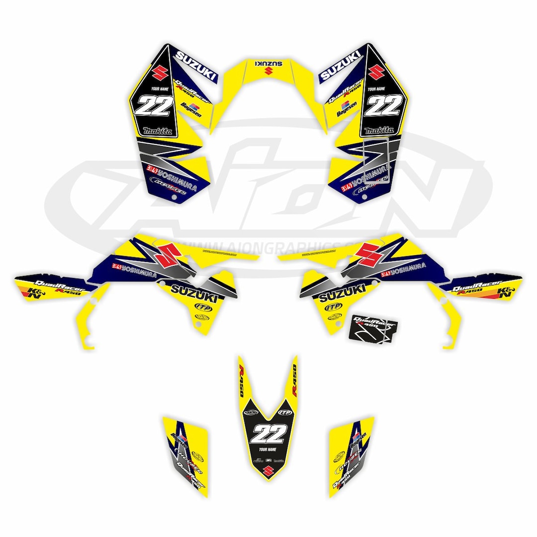 Suzuki Graphics Kit for a LTR 450 R Quad Bike | Very Thick Decals - Etsy