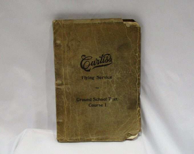 1929 Aviation Book, Curtiss Flight School Textbook, Vintage Old ...