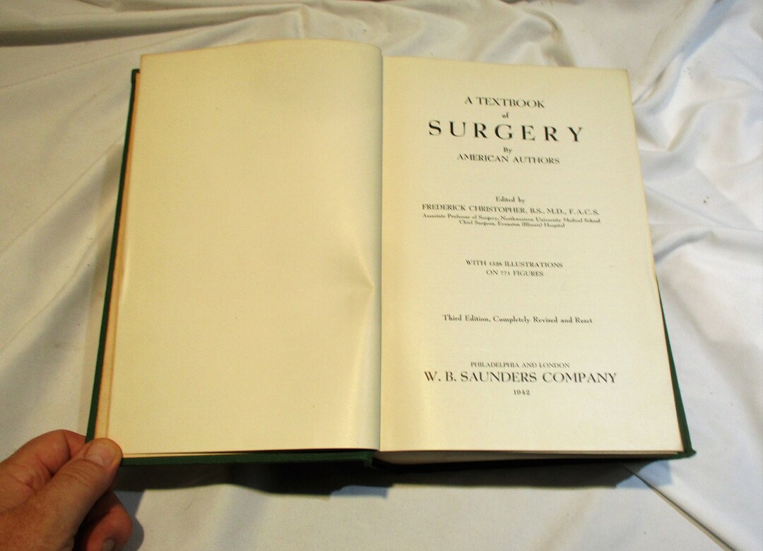 1942 Textbook of Surgery Vintage Medical Textbook Medical - Etsy