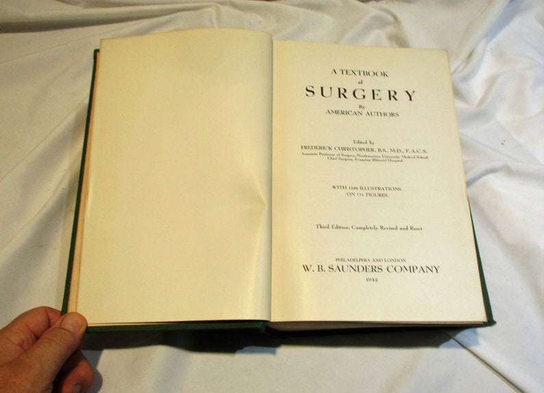 1942 Textbook of Surgery Vintage Medical Textbook Medical - Etsy