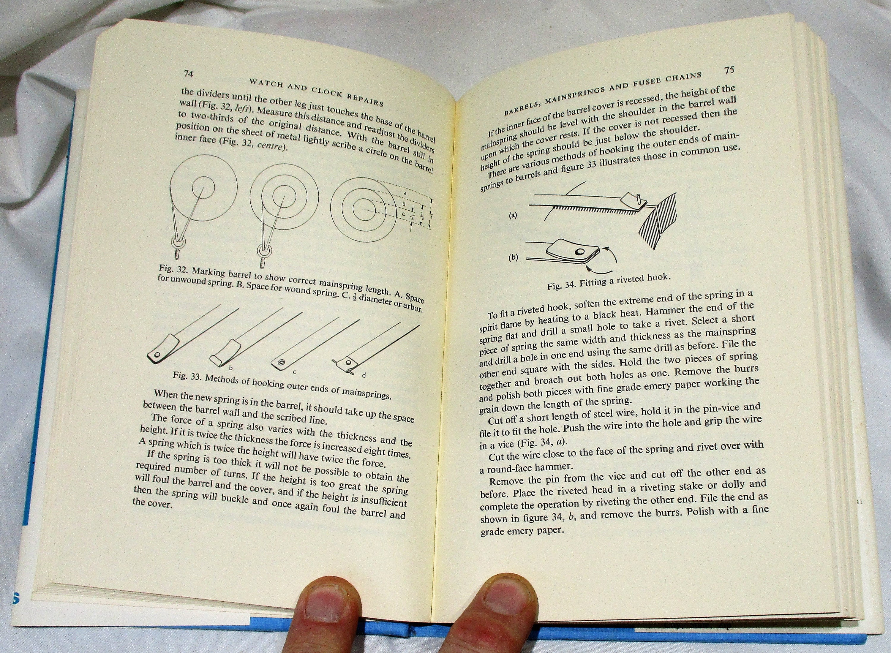 1974 Handbook of Watch and Clock Repair Book Old Reference - Etsy