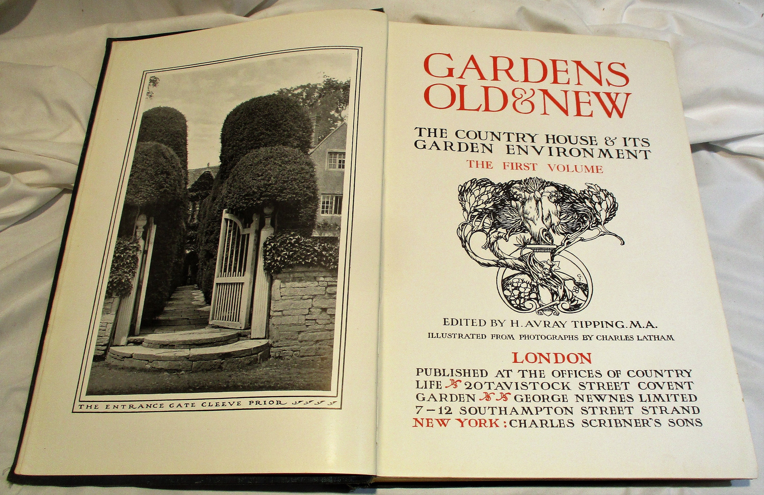 1900s Gardens Old and New, Antiquarian Garden Design Book, English ...
