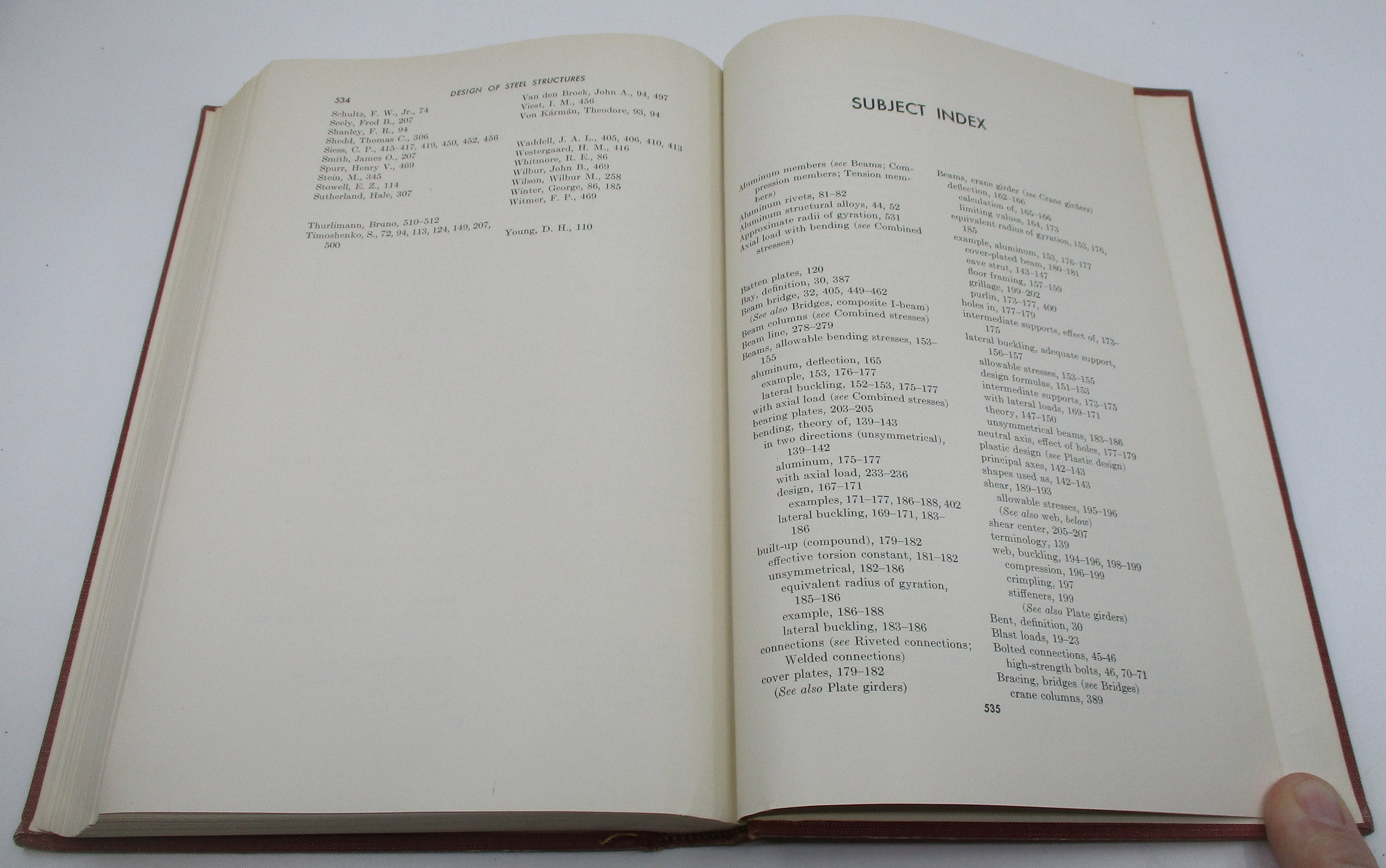 1957 Architectural and Civil Engineering Book, Design of Steel ...