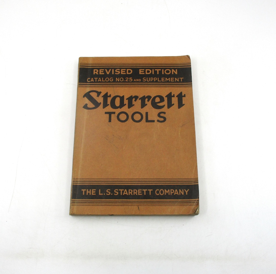 1935 Starrett Tools Catalog: Vintage Mechanical Tool Reference Book - Etsy
