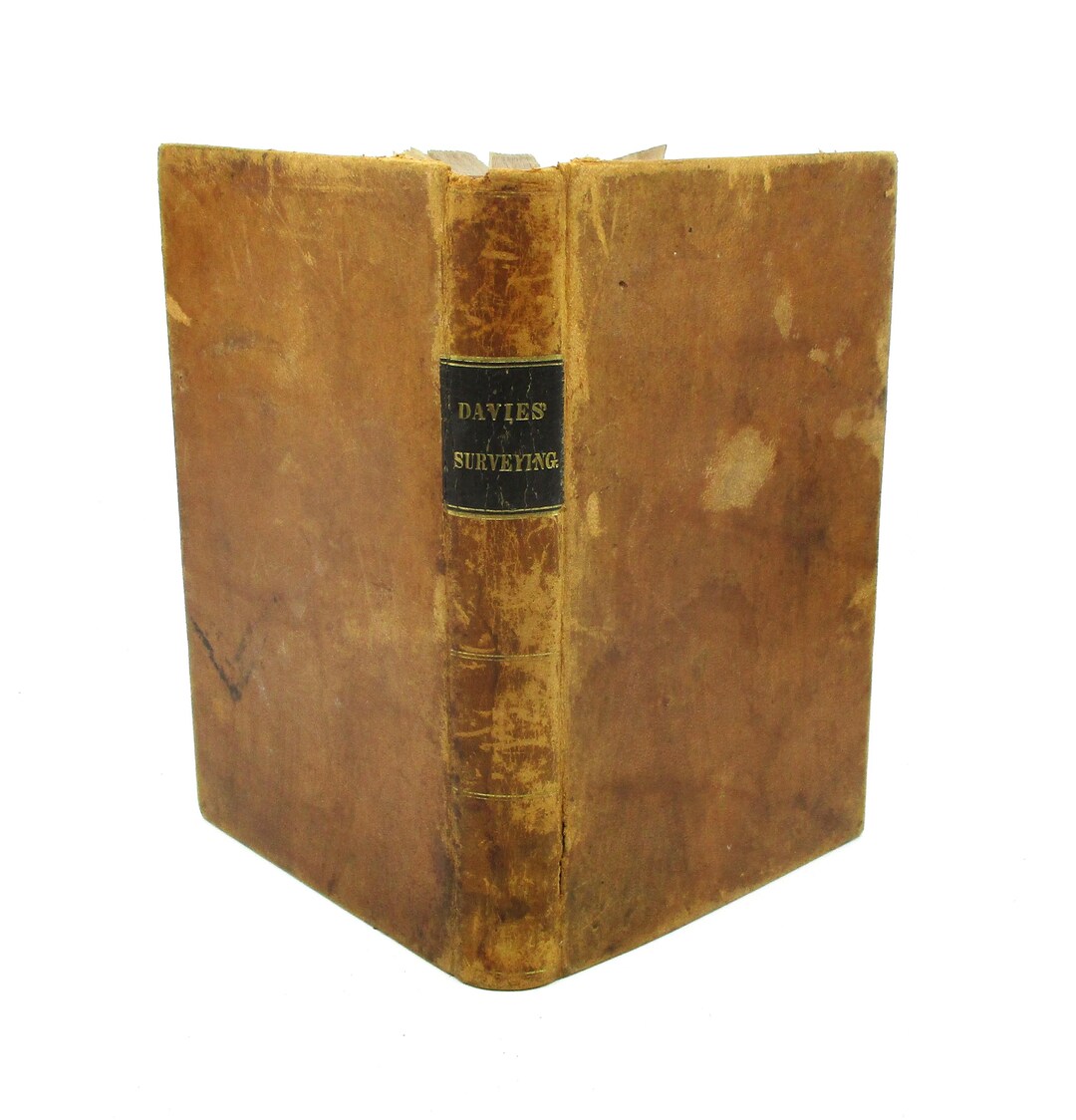 1850 Elements of Surveying and Navigation, Antique Leather Book - Etsy