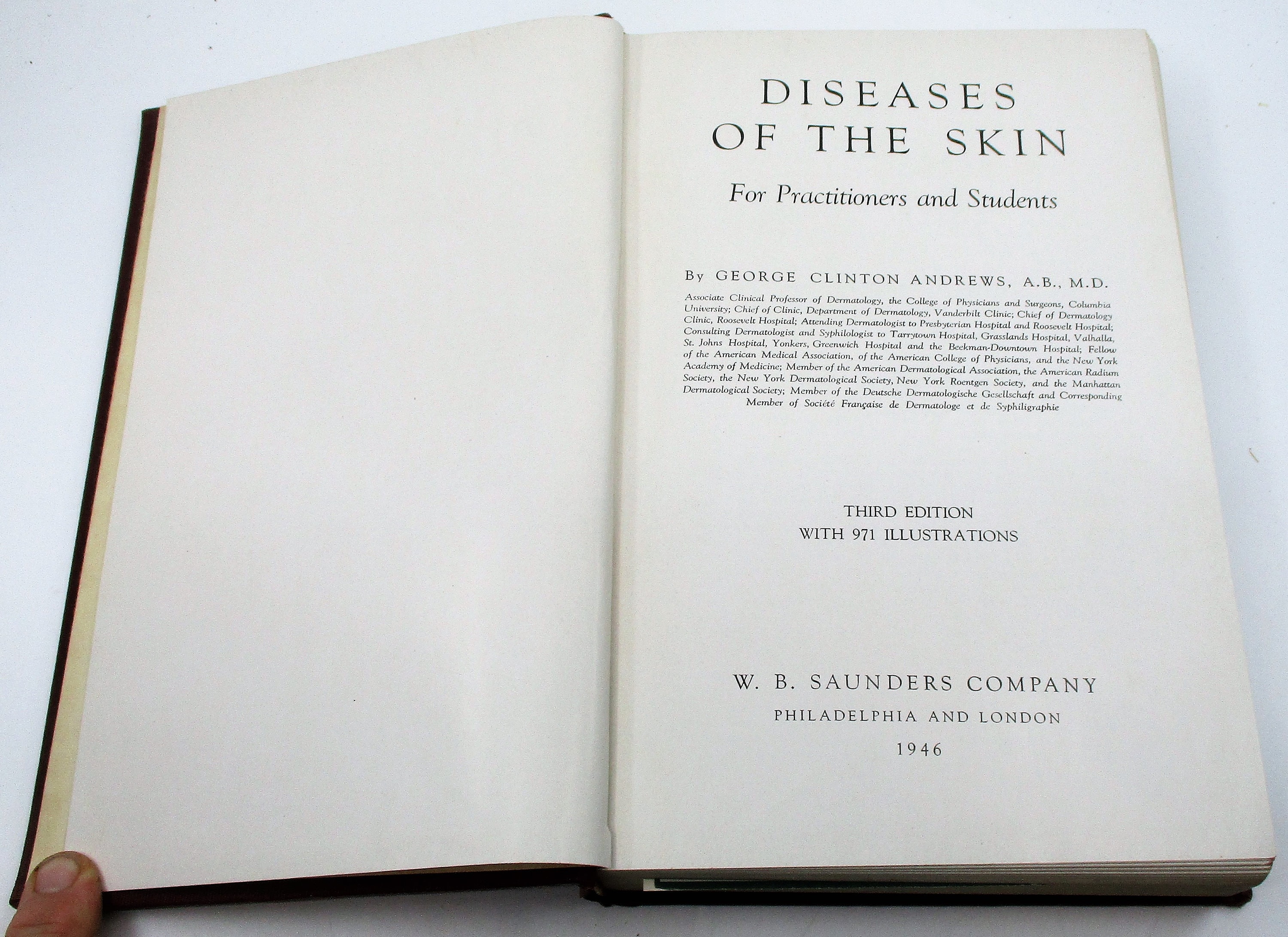 1946 Diseases of the Skin, Vintage Dermatology Medicine Book, Skin ...
