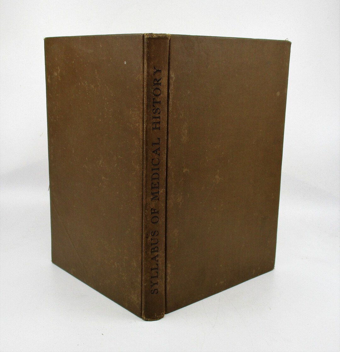 1933 Syllabus Of Medical History History Of Medicine Etsy