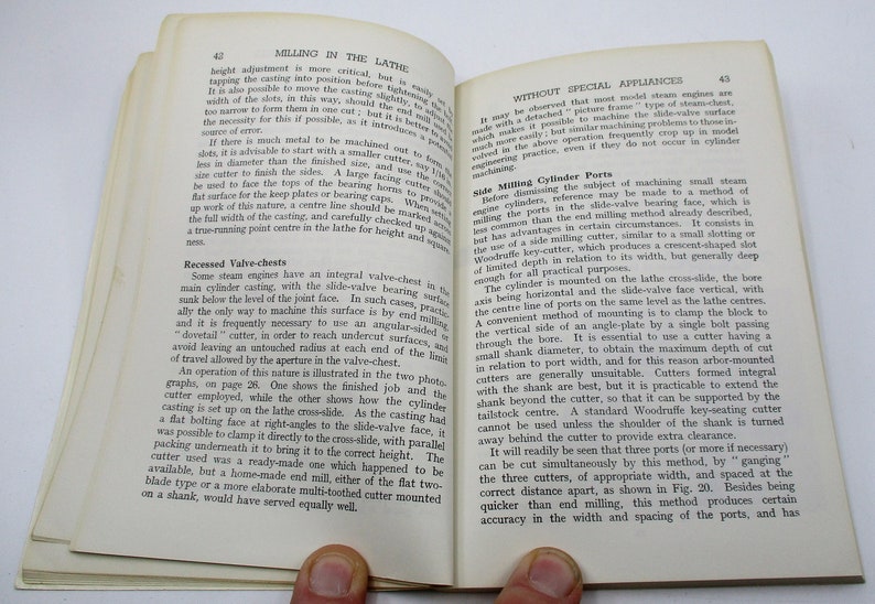 1973 Milling in the Lathe, Industrial Equipment Reference Handbook, Old ...