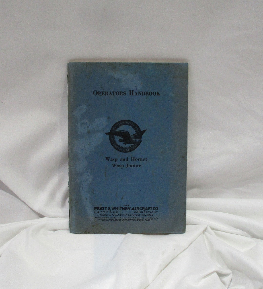 1930 Aviation Book, Operators Handbook, Pratt & Whitney Engine on Wasp ...