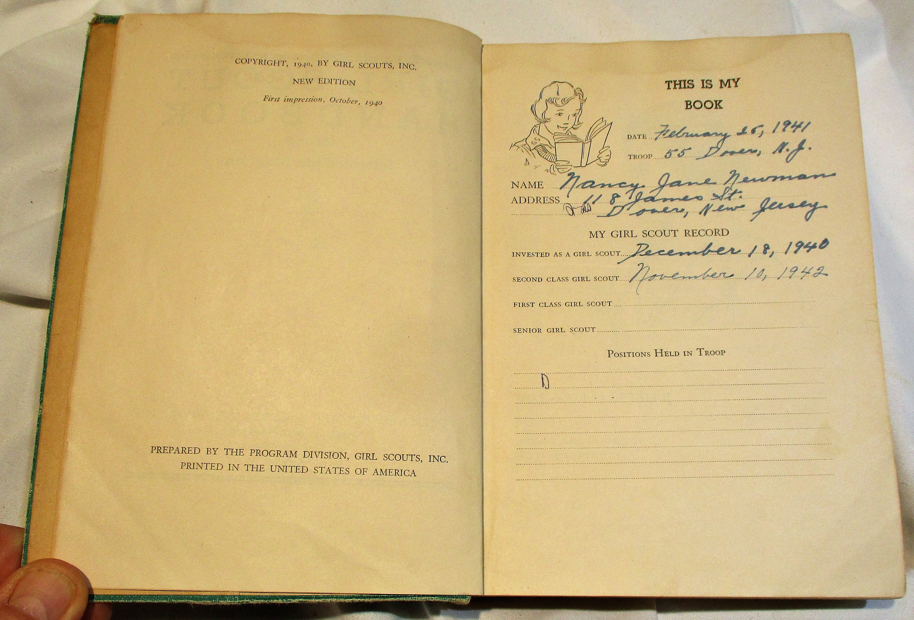 1940 Girl Scout Handbook, Mid Century Retro Book, Vintage Girl Scouts ...