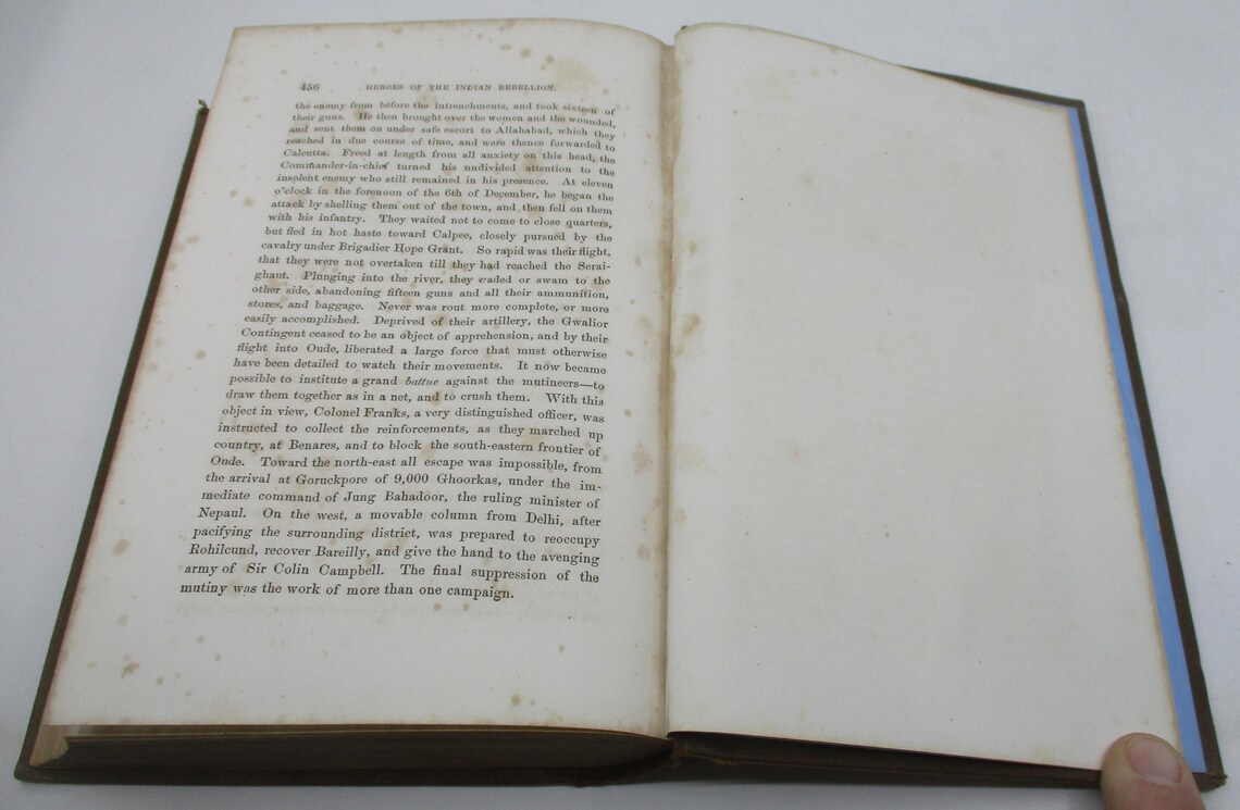 1859 Heroes of the Indian Rebellion, Colonial History Antique Book - Etsy