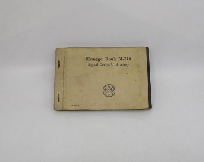 1942 World War 2 War US Army Signal Corps Message Book M-210, US ...