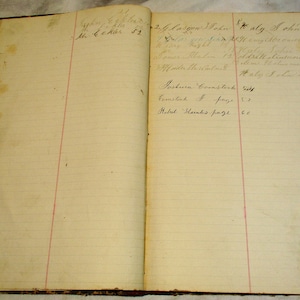 1875 Antique Ledger, Old Accounting Business Book, 19th Century General ...
