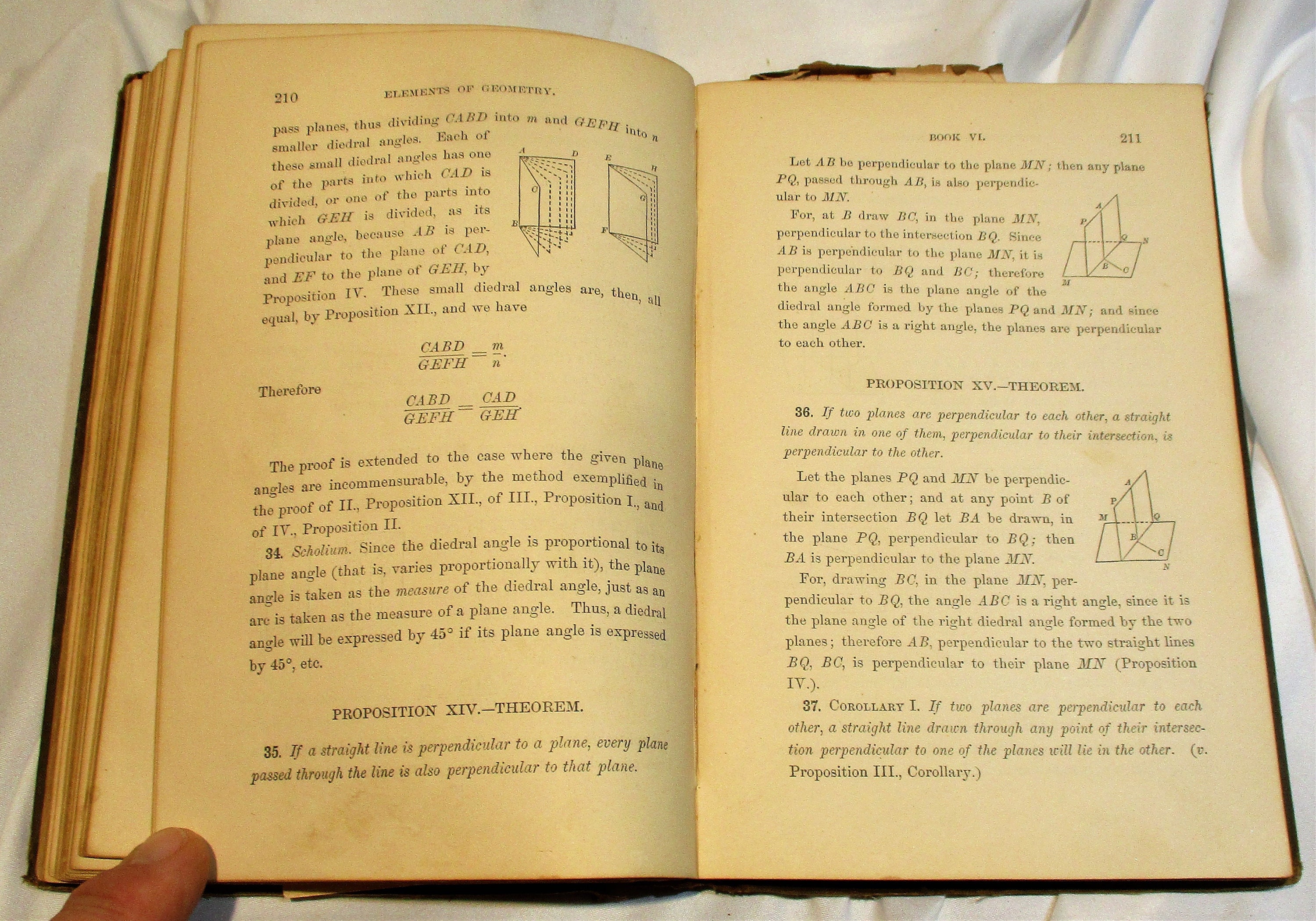 1888 Geometry Textbook: Chauvenet's Elementary Geometry, Antiquarian ...