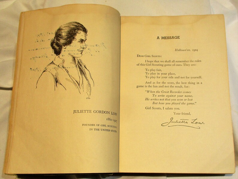 1940 Girl Scout Handbook Mid Century Retro Book Vintage Girl Scouts