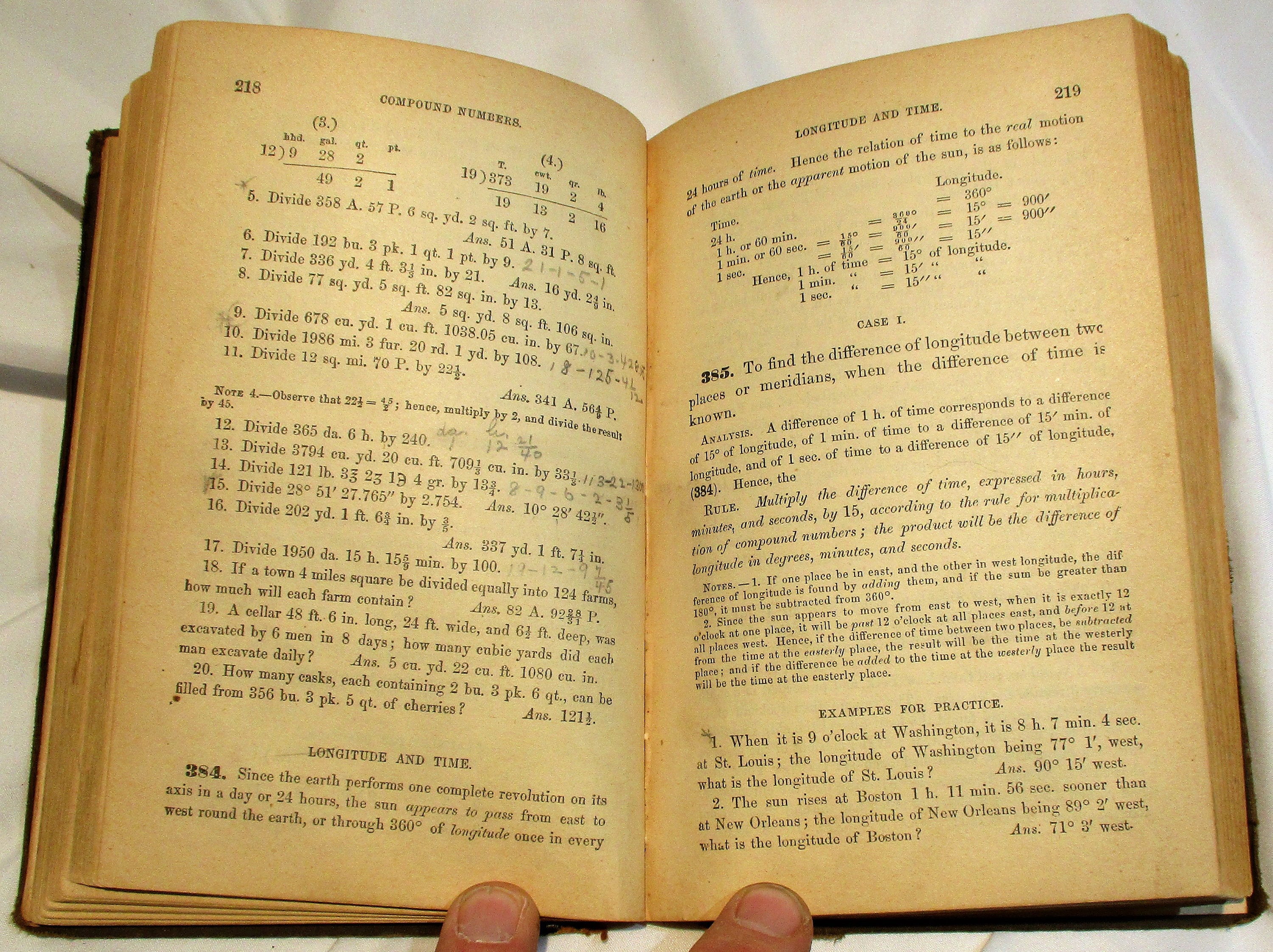 1875 Math Textbook, Progressive Higher Arithmetic Book, Old Antiquarian ...