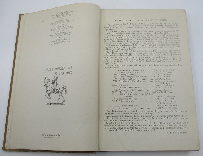 1925 ROTC US Army Infantry Training Manual: Antiquarian Military ...