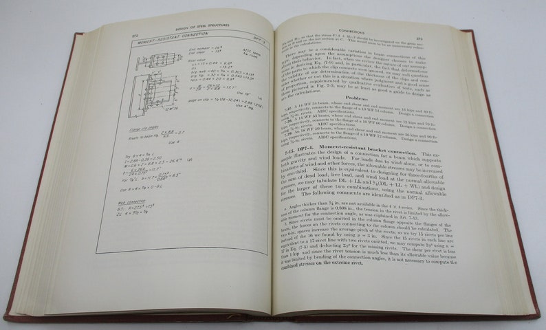 1957 Architectural and Civil Engineering Book, Design of Steel ...