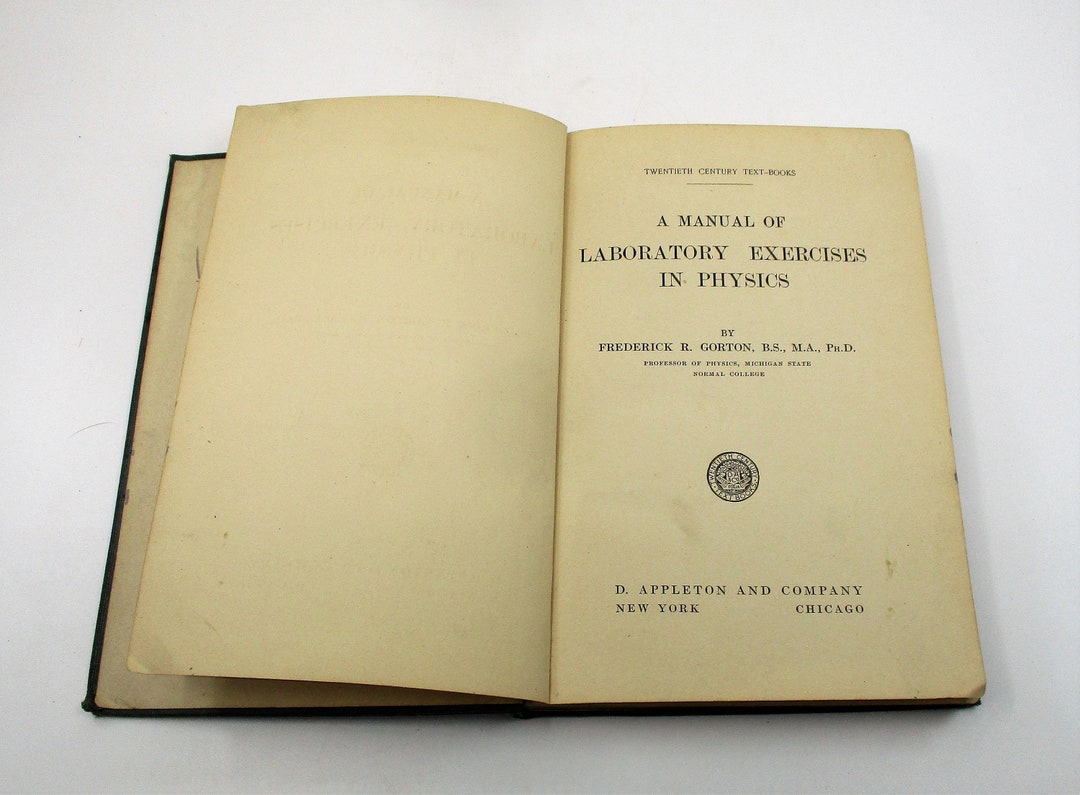 1912 Laboratory Exercises in Physics, Antiquarian Physics Pedagogy ...