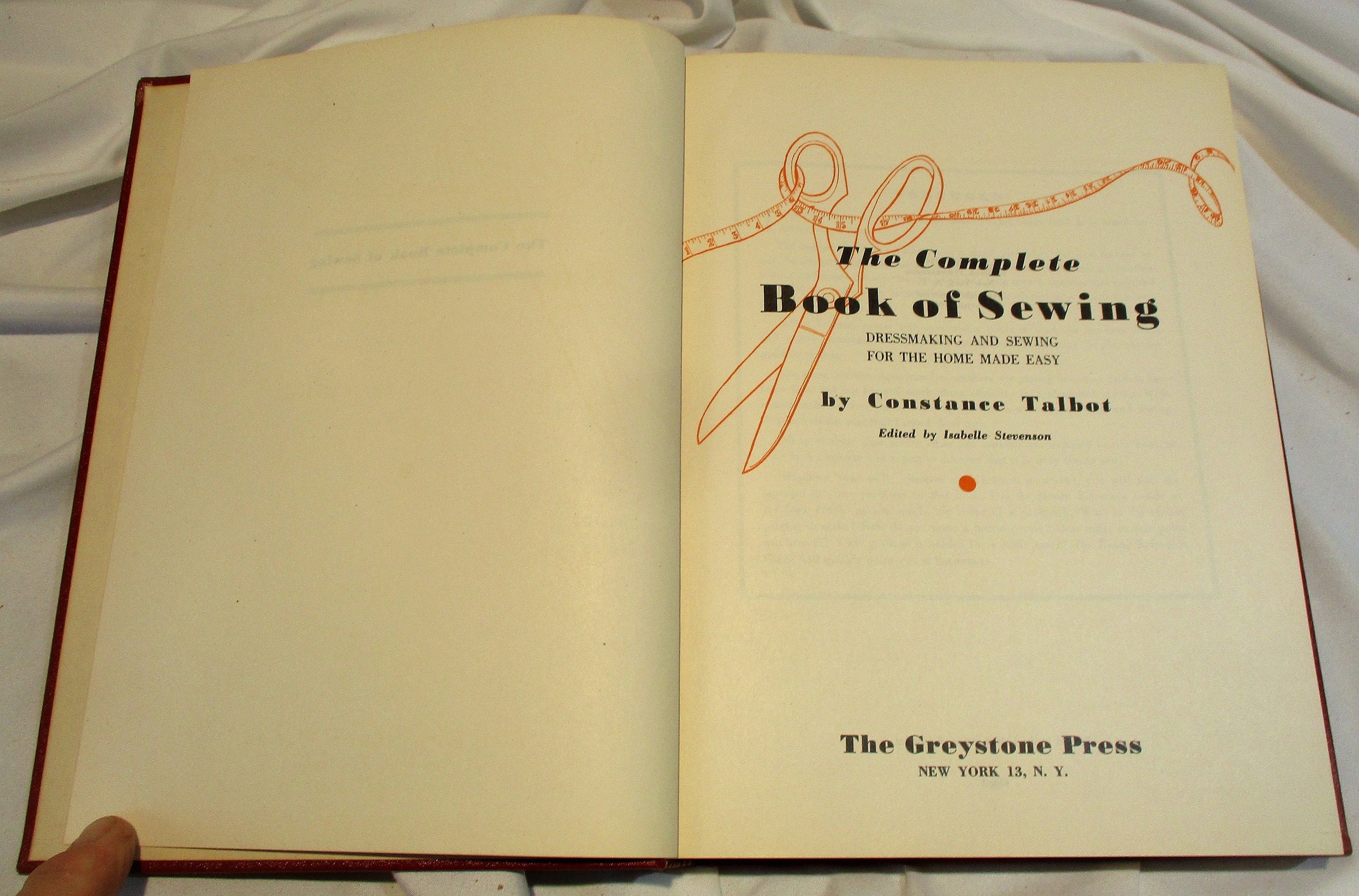 1949 Complete Book of Sewing, Comprehensive Guide to Sewing, Mid ...