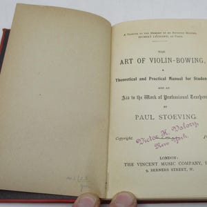 Undated the Art of Violin Bowing, Late 19th or Early 20th Century Music ...