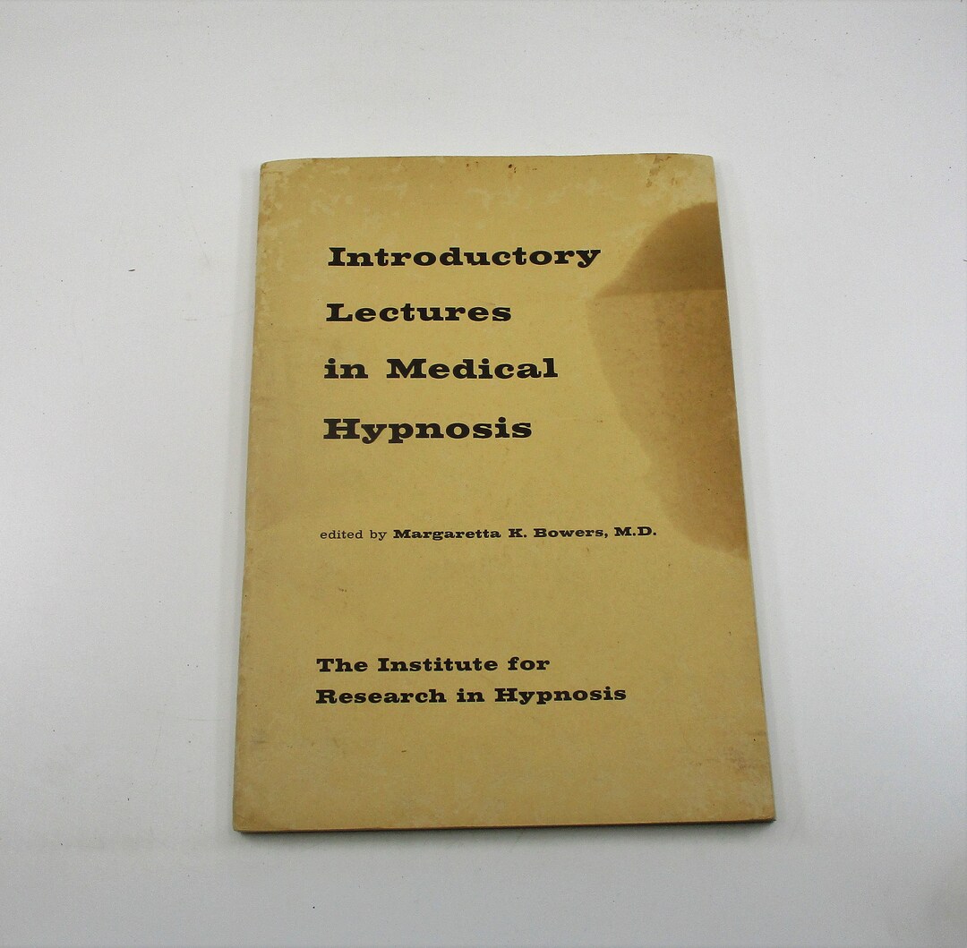 1958 Lectures on Medical Hypnosis: Vintage Medical School Book - Etsy