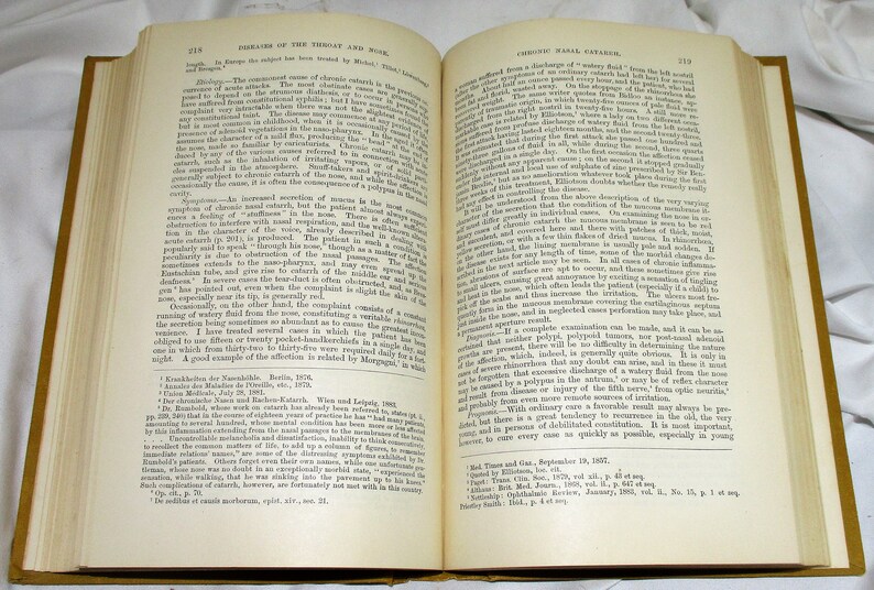 1884 Diseases of the Nose and Throat, Early Anatomy, Physiology, and ...