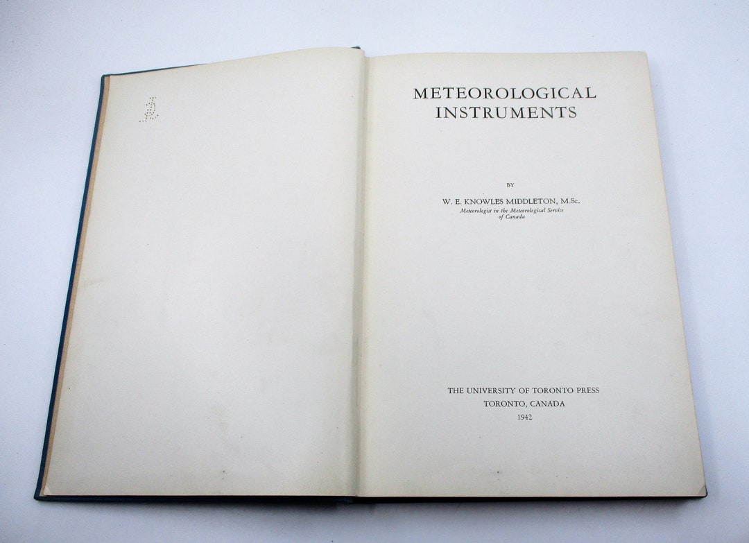 1942 Meteorological Instruments, Weather, Forecasting, Meteorology ...