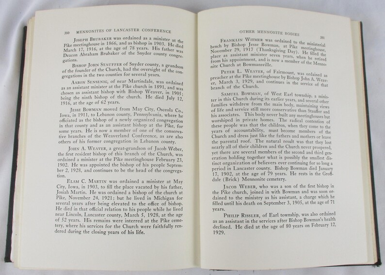1931 Mennonites of Lancaster Conference, Pennsylvania Dutch History and ...