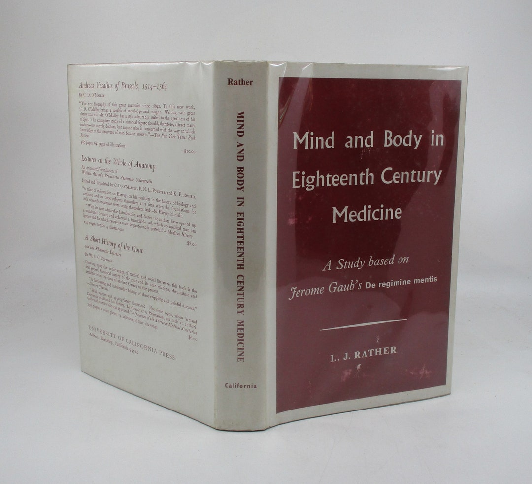1965 Mind and Body in 18th Century Medicine Book: Jerome Gaub's Study ...