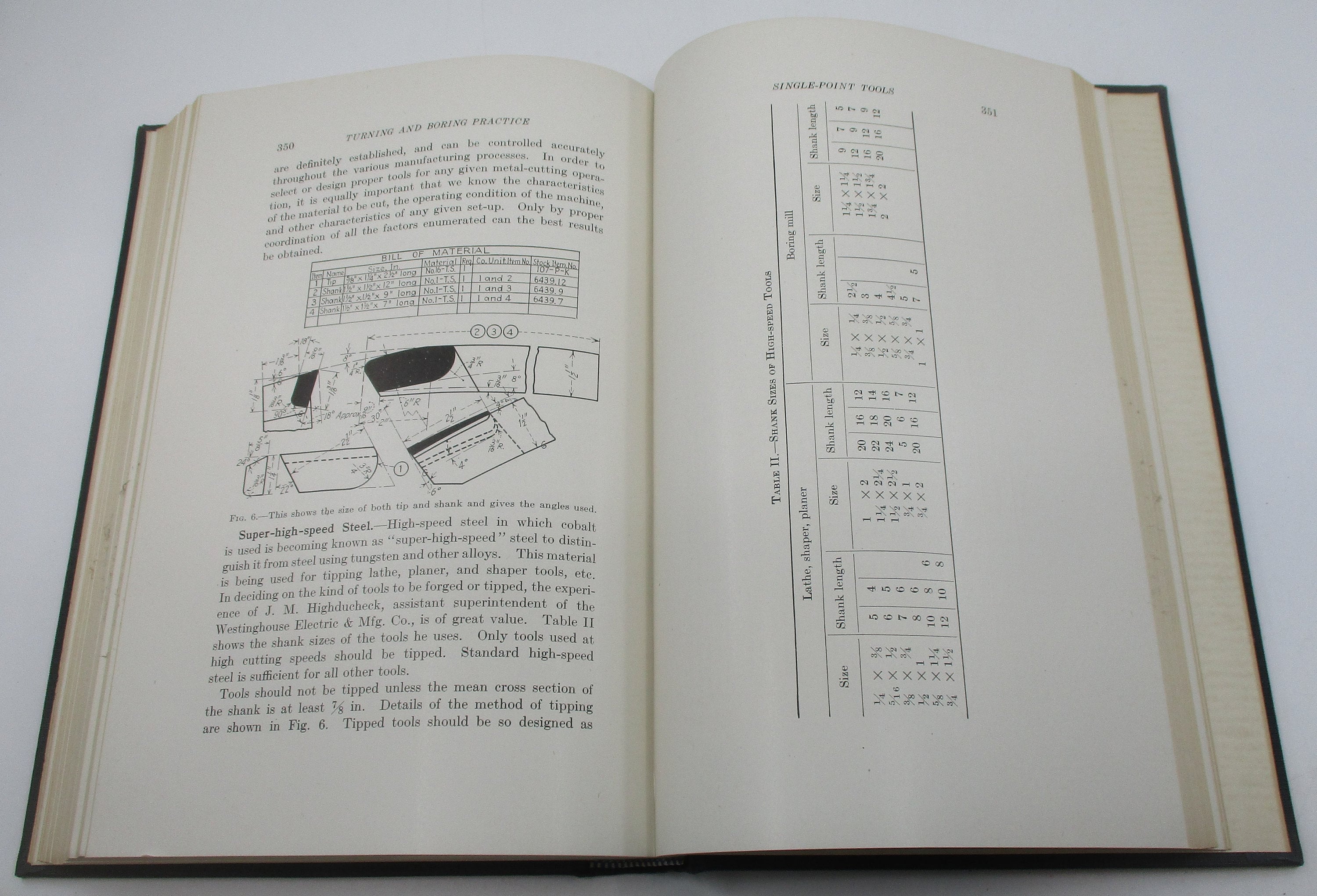 1936 Turning and Boring Practice, Industrial Factory Machinists ...