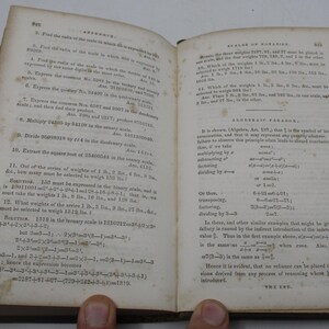 1852 Ray's Algebra, Old Antiquarian Math Book, 19th Century Early ...