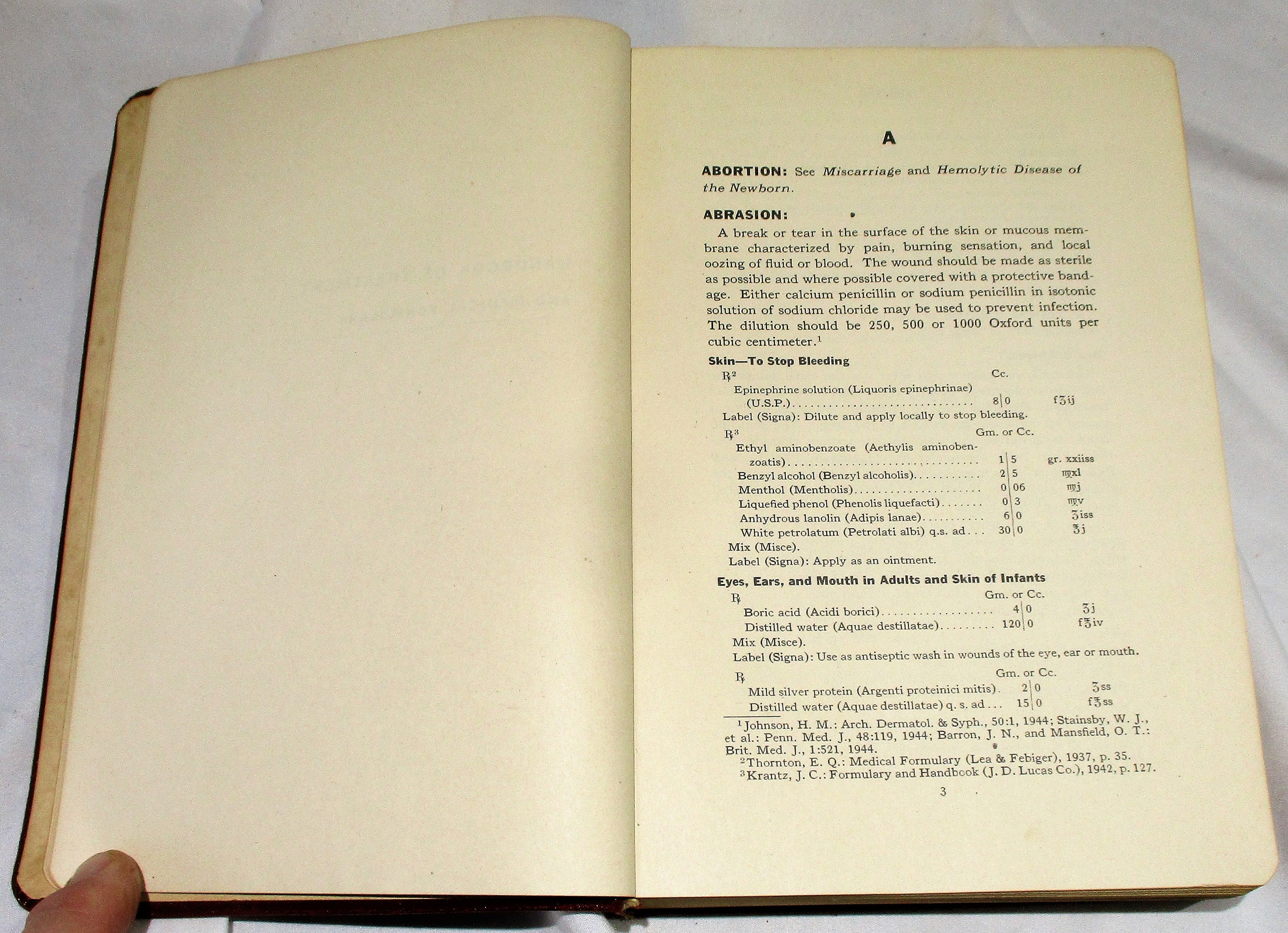 1948 Handbook of Treatment & Medical Formulary, Materia Medica Book ...