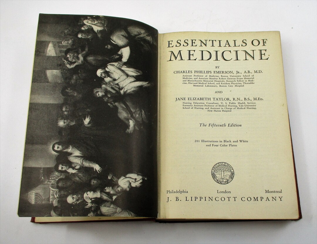1946 Essentials of Medicine, Nursing School Textbook, Vintage Anatomy ...