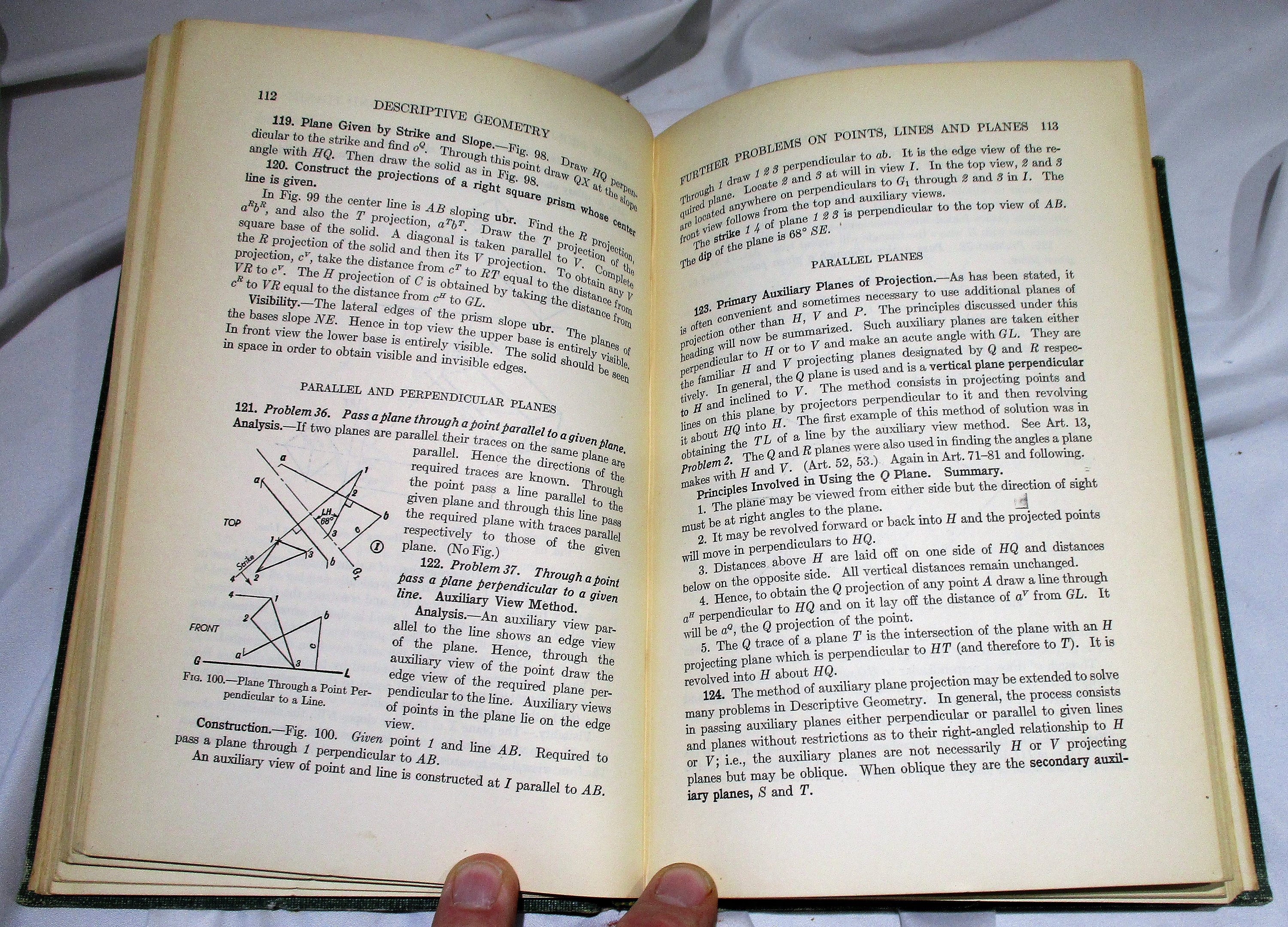 1947 Descriptive Geometry Old Mathematics Book Math - Etsy