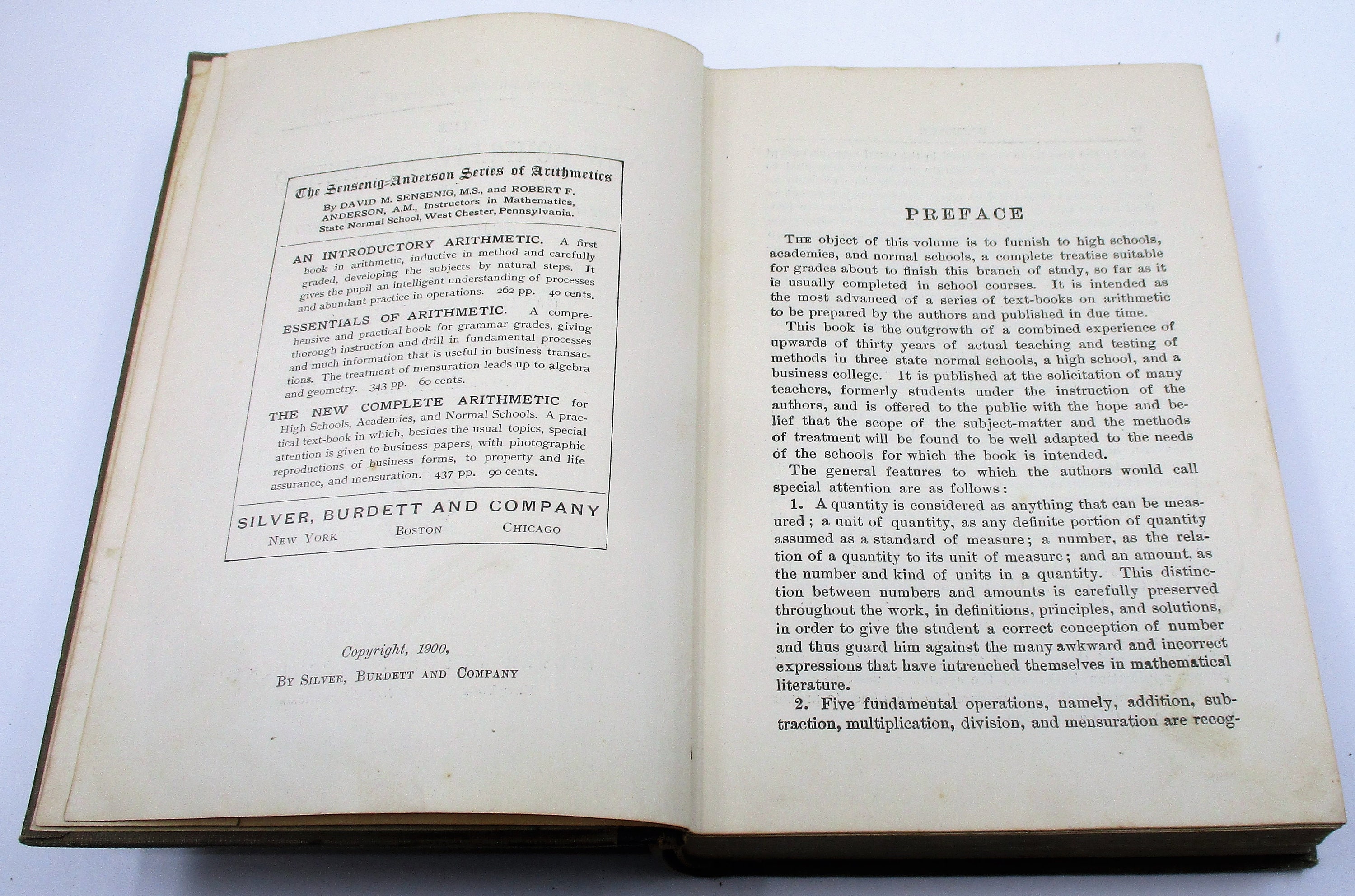 1900 Math Textbook the New Complete Arithmetic Old - Etsy