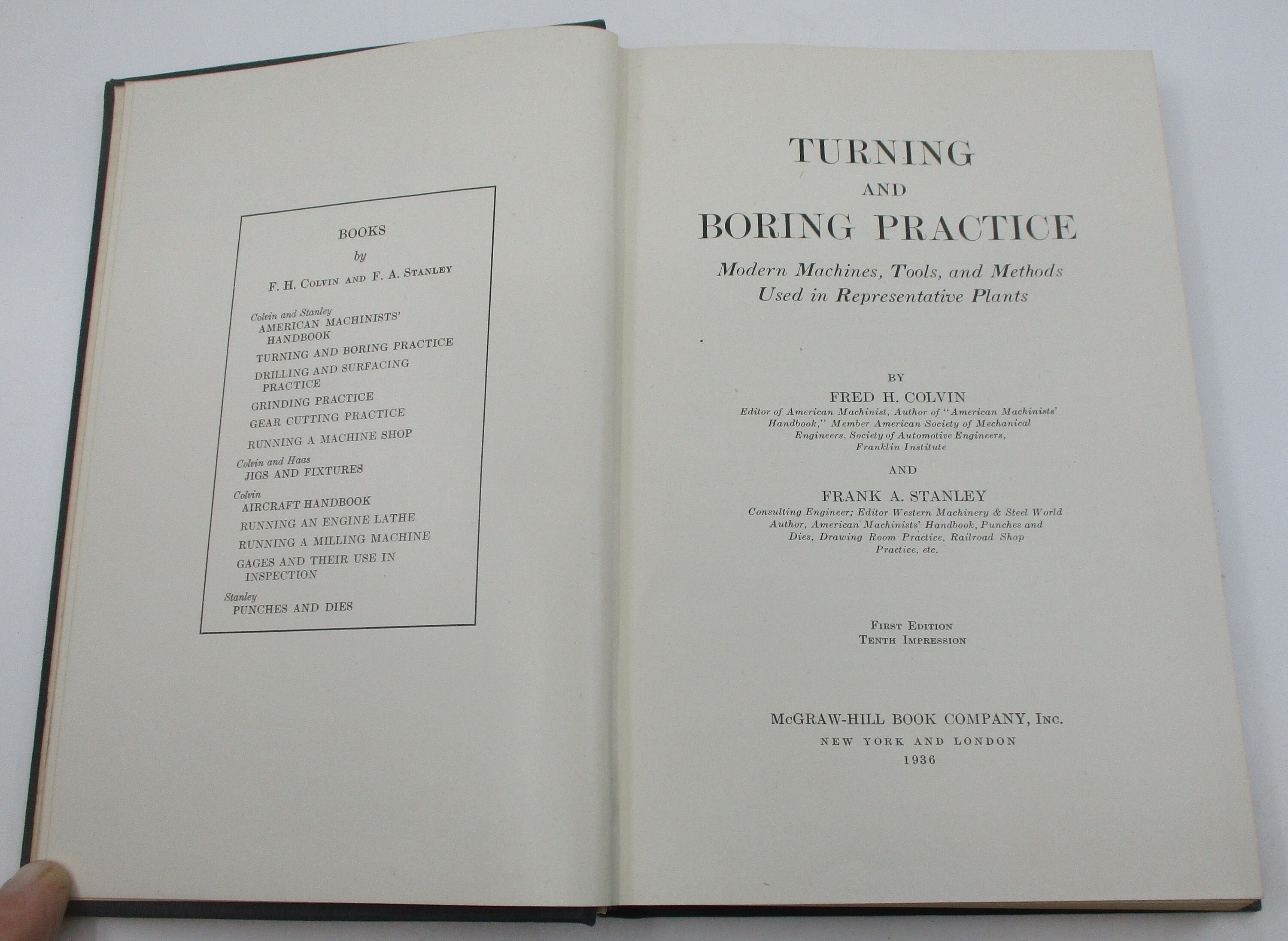 1936 Turning and Boring Practice, Industrial Factory Machinists ...