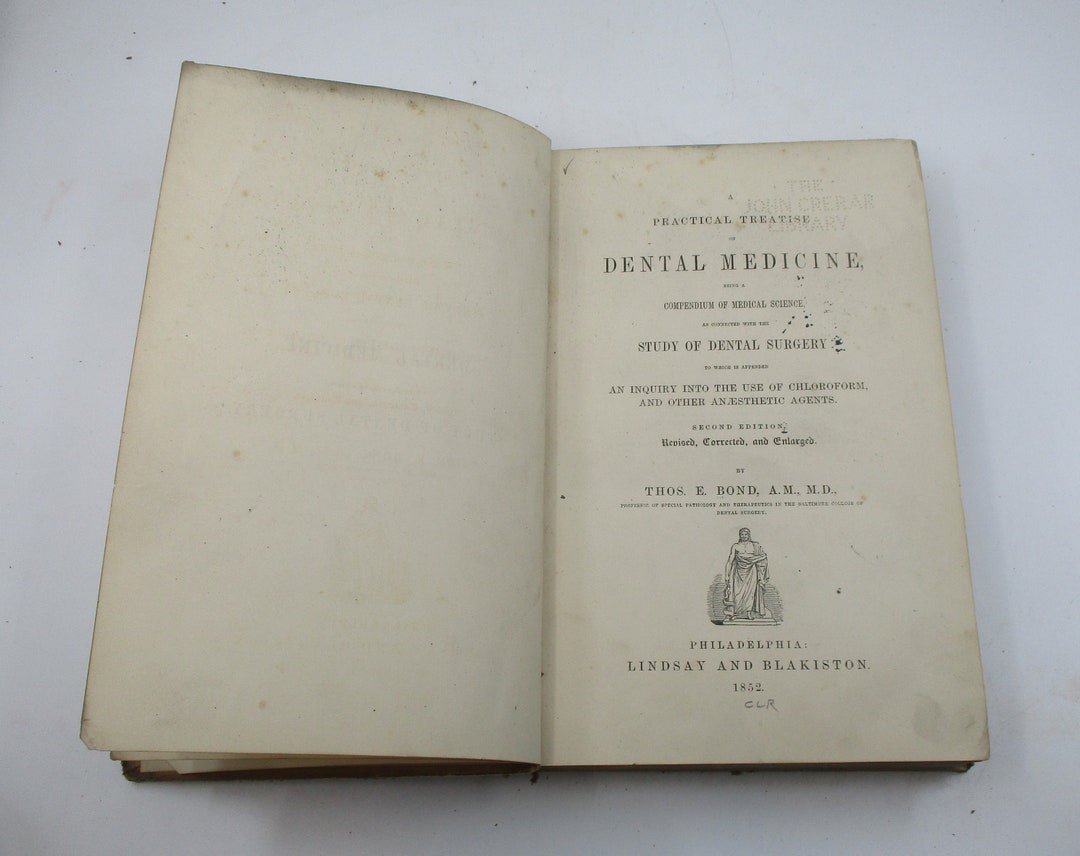 1852 Dental Medicine Book: Chloroform & Anesthetics, 19th Century - Etsy