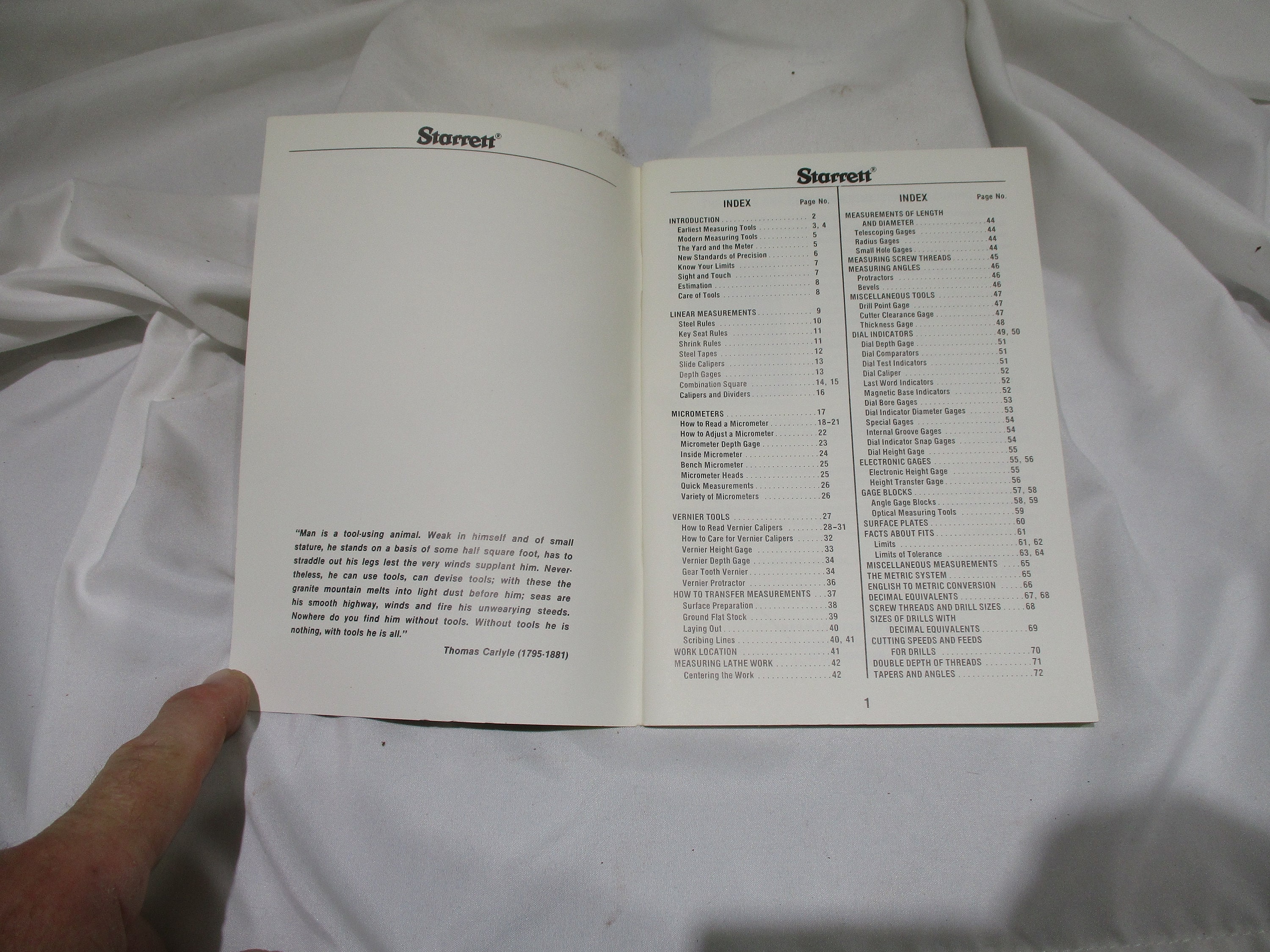 1983 Starrett Precision Tools Instruction Booklet: Vintage Measuring Guide - Etsy